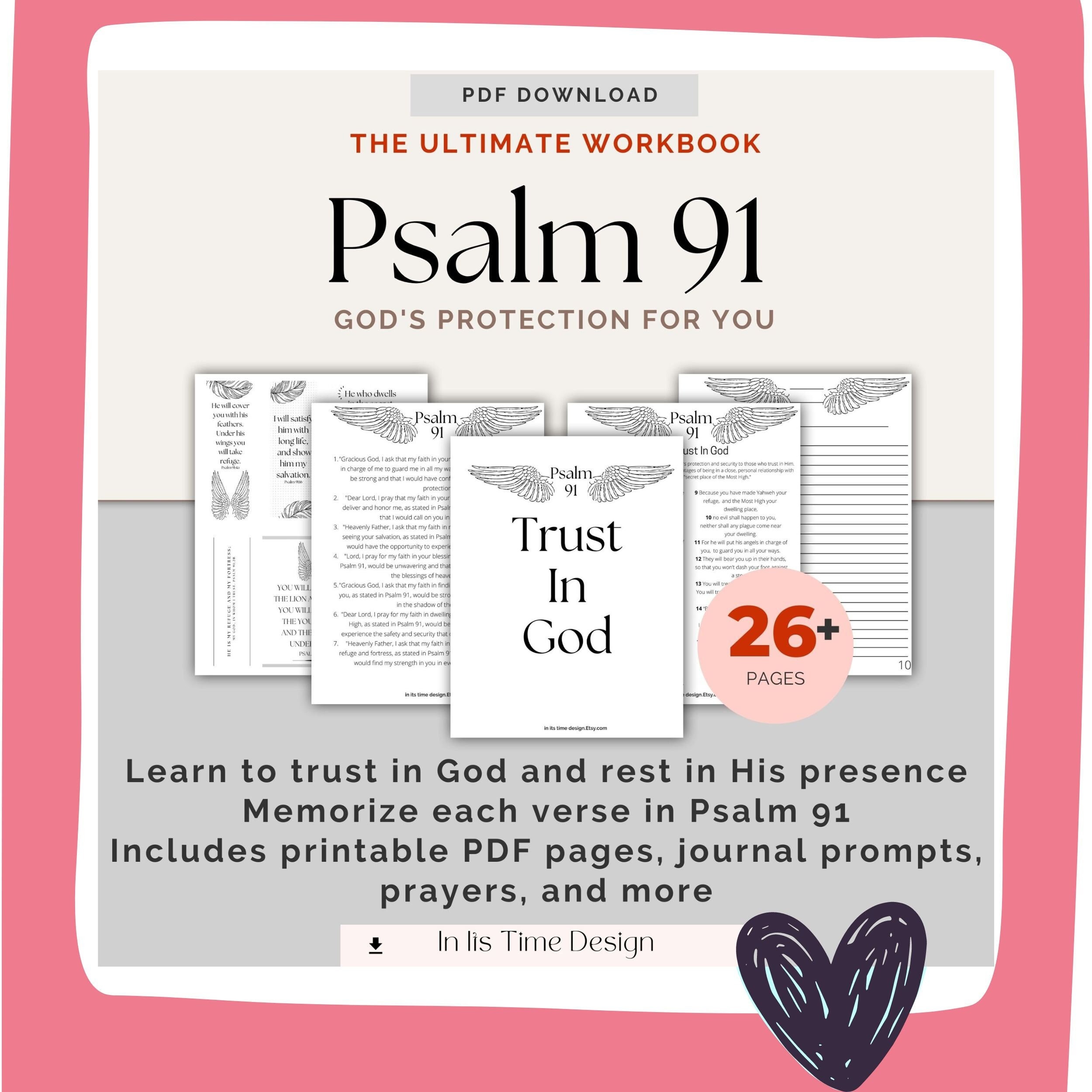 Psalm 91scripture Writing Memorize Bible Verse Bible Study - Etsy