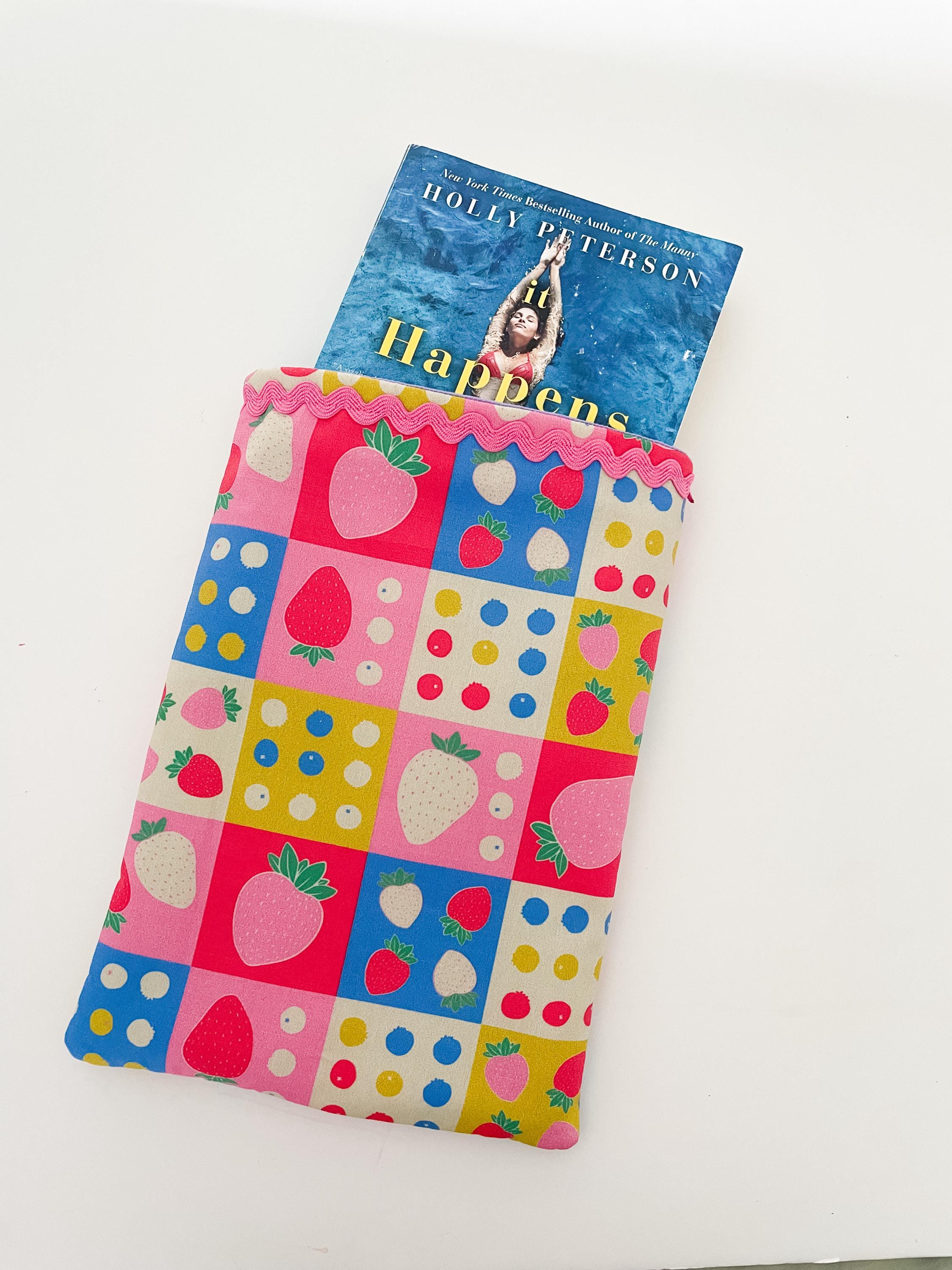 Handmade Padded Book Sleeve: Floral Cotton Book Cover With Bow - Etsy