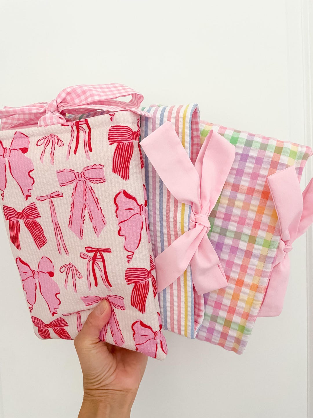 Handmade Padded Book Sleeve: Floral Cotton Book Cover With Bow - Etsy
