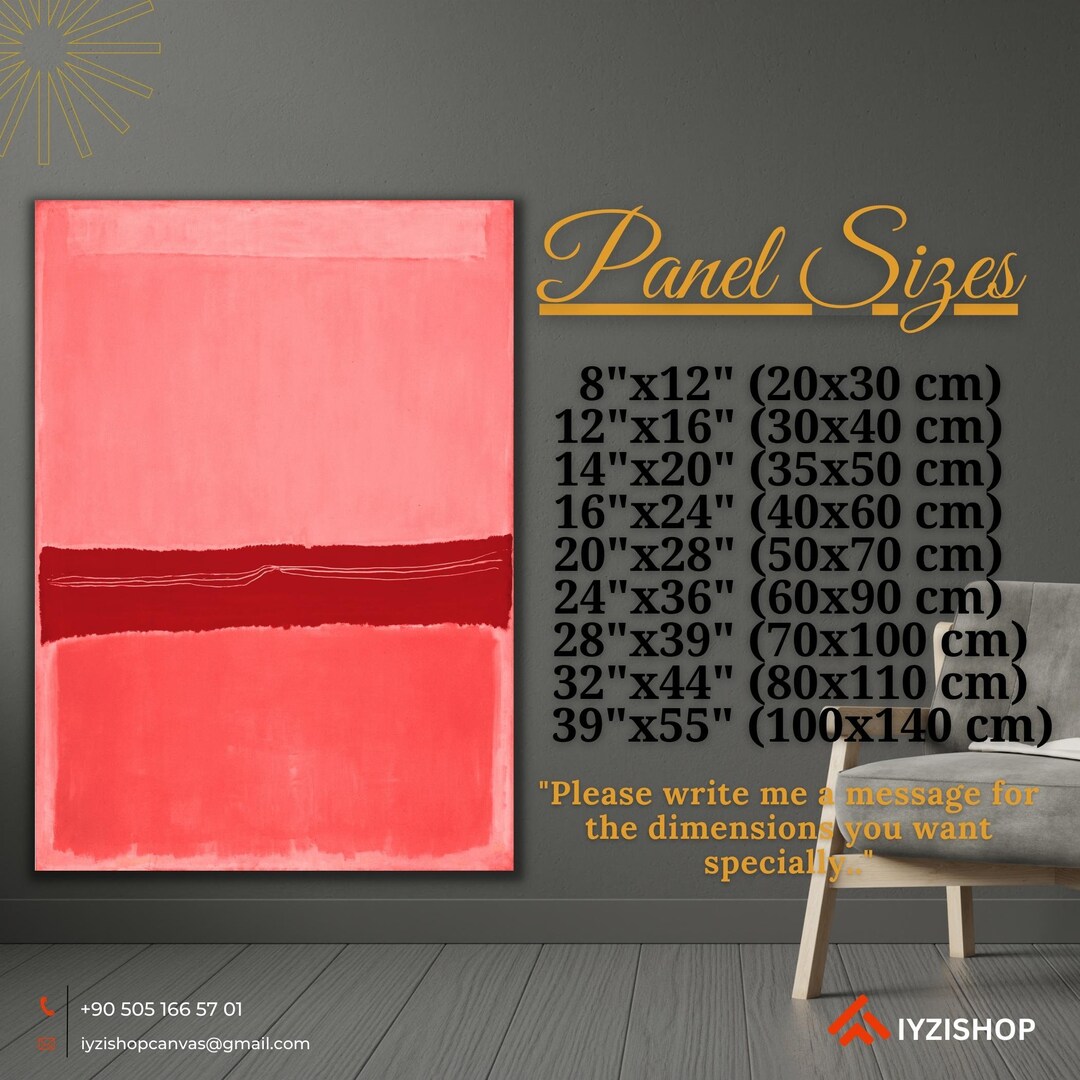 Mark Rothko Style Canvas Panel Print Mark Rothko Poster - Etsy