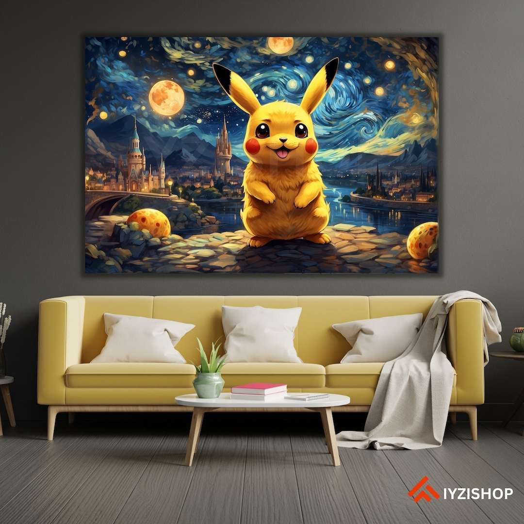 Pikachu Anime Fan Art Pikachu Canvas Pokemon Poster Art Fan Art Pokemon ...