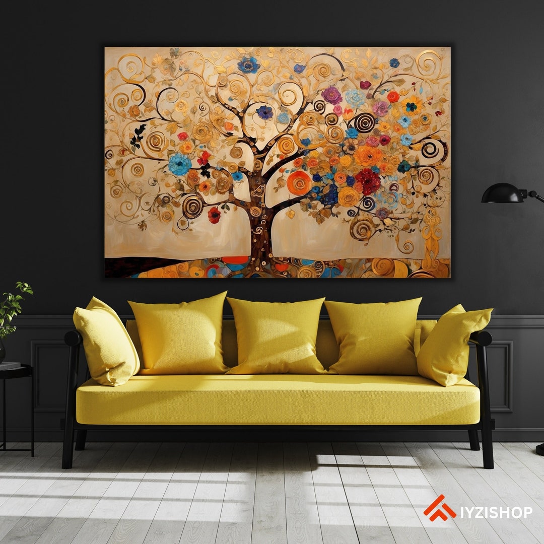 Gustav Klimt Style Design Tree of Life Print Klimt Art Klimt Style ...