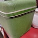 Vintage MCM Sears Forecast Green Hard Train Make up Case Luggage With ...