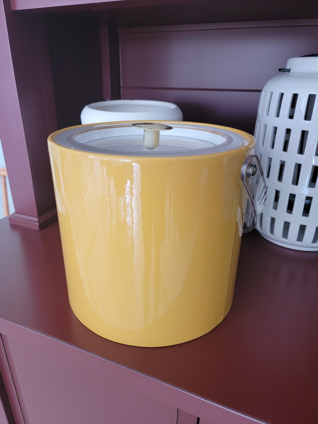 Georges Briard MCM Yellow Ice Bucket - Etsy