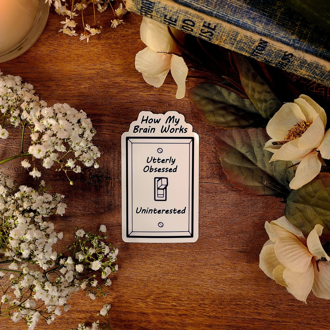 ADHD Obsessed, OCD, Mental Health, Light Switch, Funny Gift, Vinyl ...