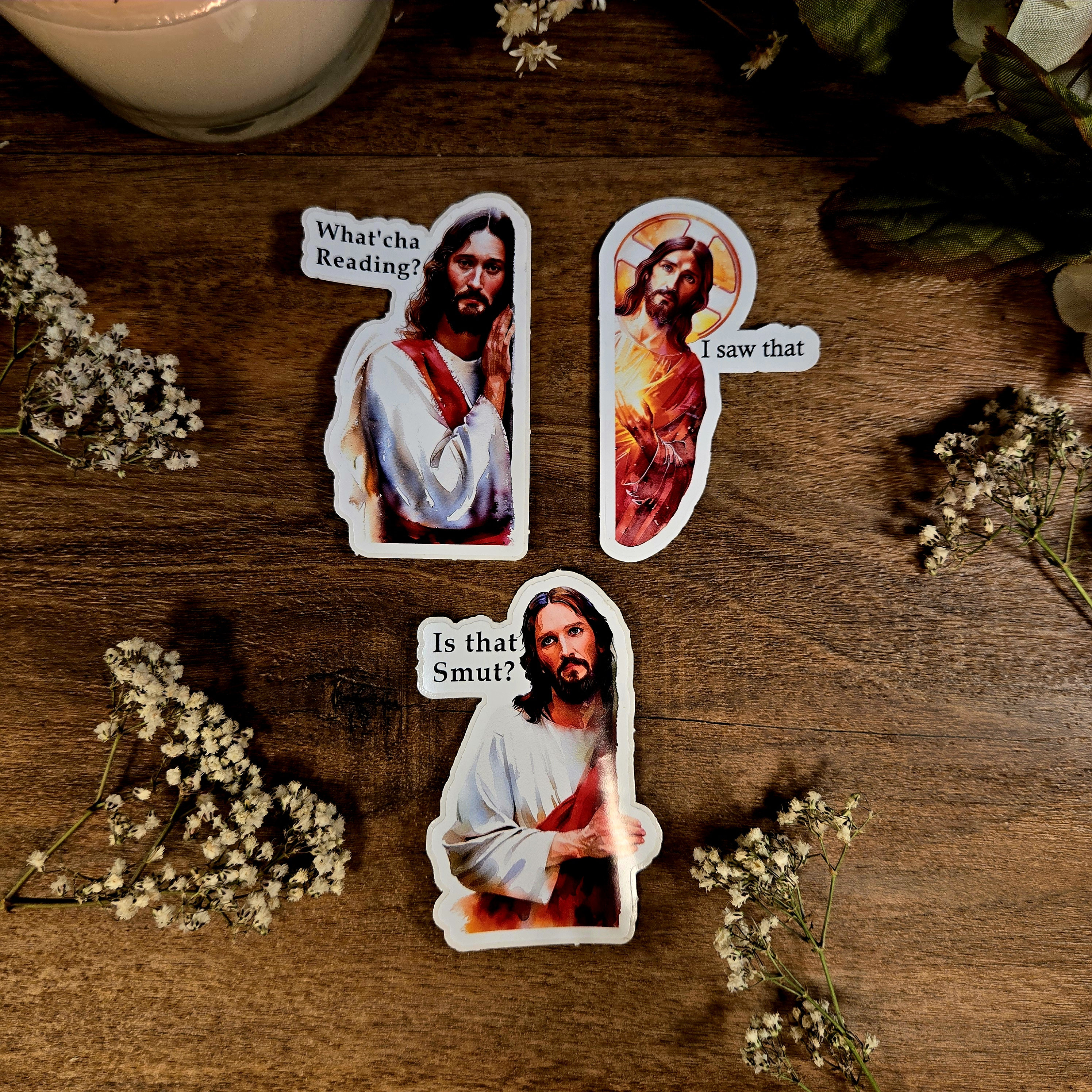 Funny Jesus Vinyl Sticker Decal - Book Lover Gift - Etsy