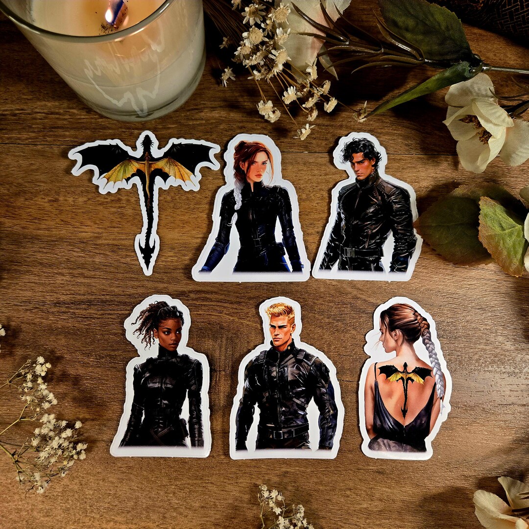 Fourth Wing Character Vinyl Sticker Set - Etsy