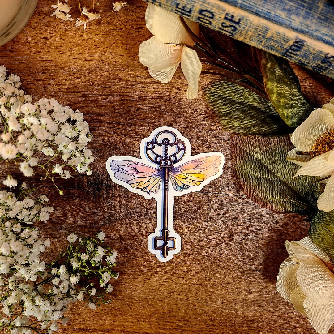 Flying Key, Winged Key, Magic Castle, Letter, Legacy, Vinyl Sticker ...