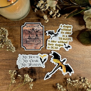 Fourth Wing Dragon Relic Vinyl Sticker - Etsy