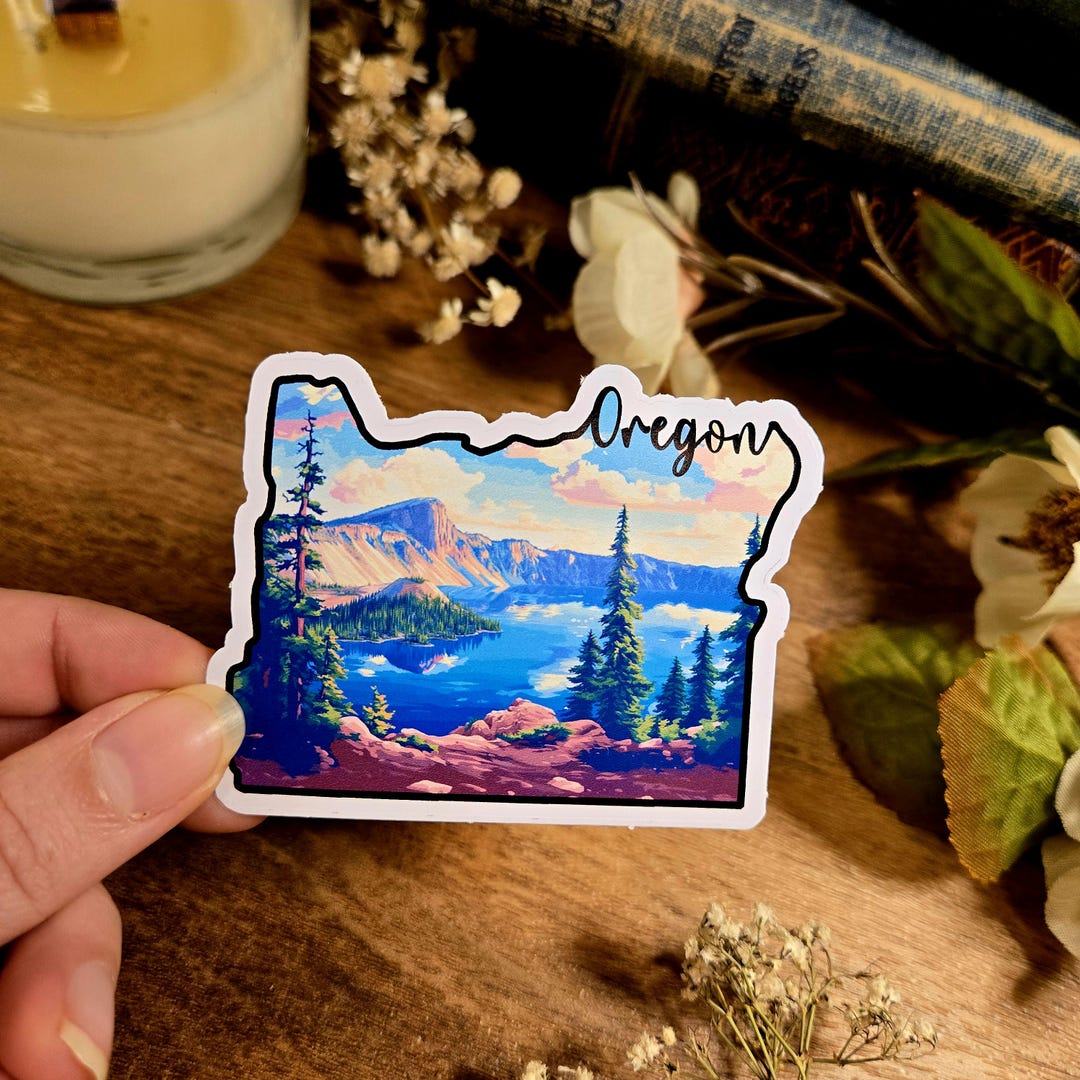 Oregon Landmark Vinyl Sticker: USA Travel Gift - Etsy