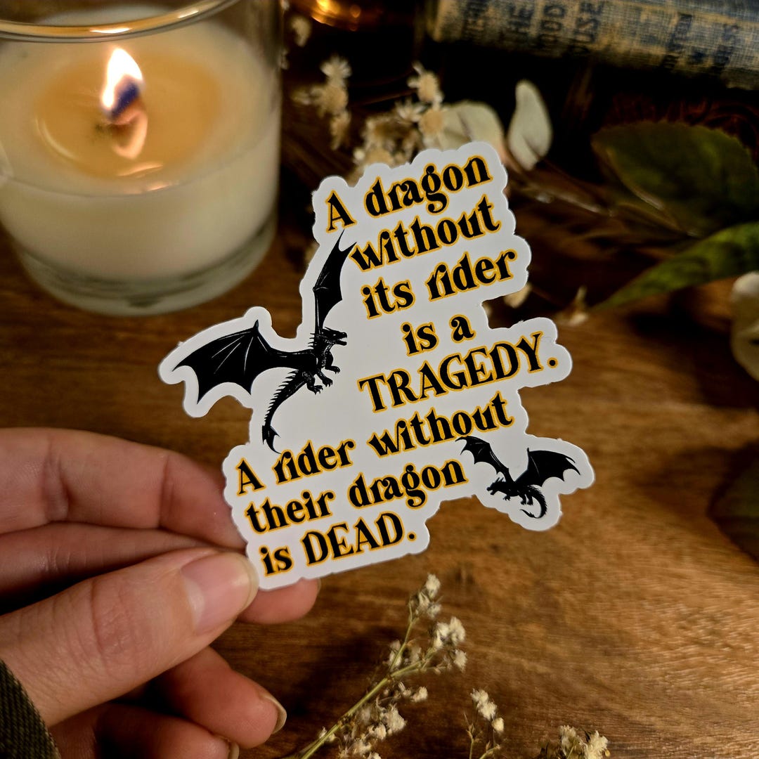 Fourth Wing Dragon Rider Vinyl Sticker: Rebellion Relic - Etsy