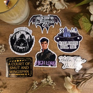 ACOTAR Batboys Sticker Set, Cassian, Azriel, Wingspan, A Court of ...