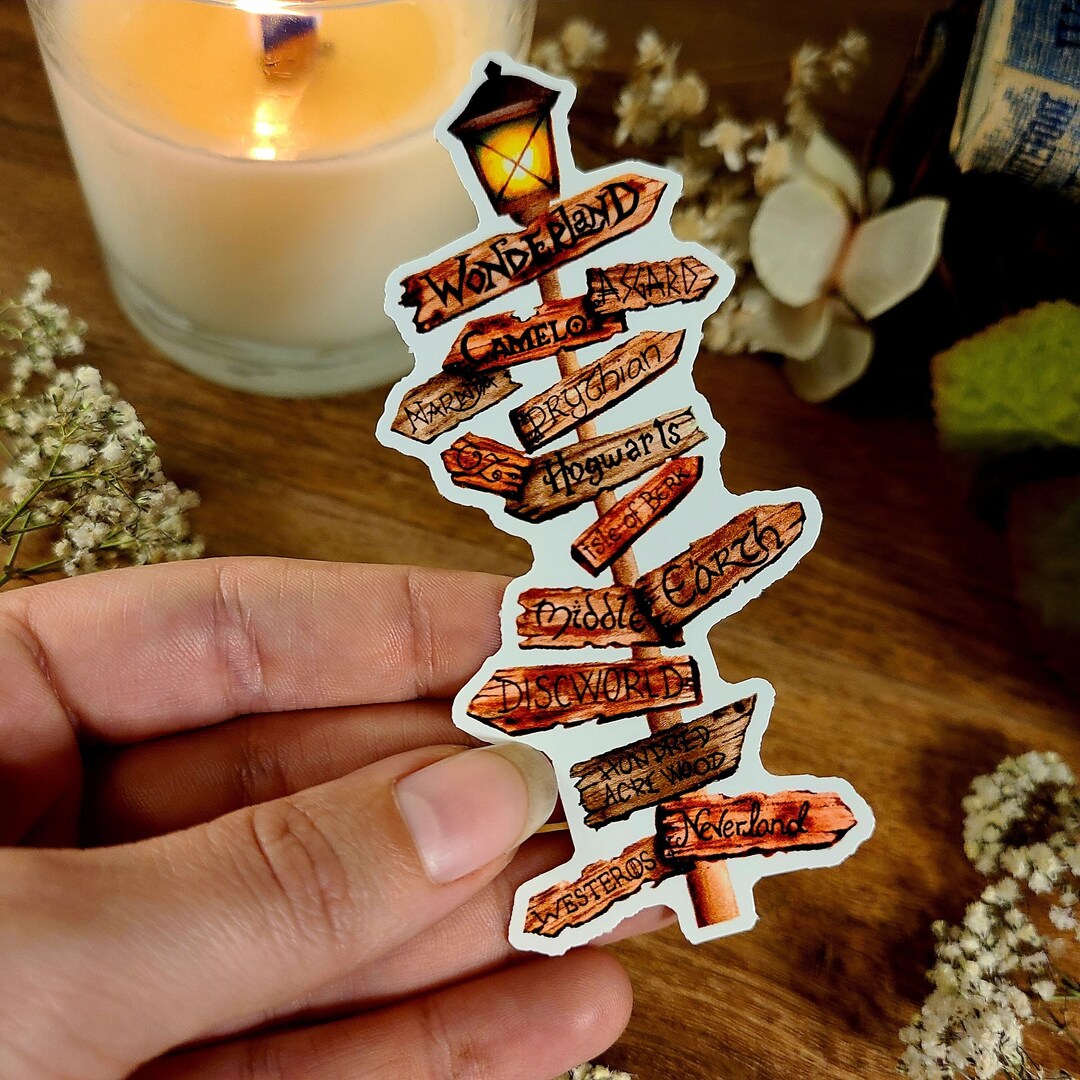 Fantasy World Destinations Vinyl Sticker: Hogwarts, Narnia, Neverland ...