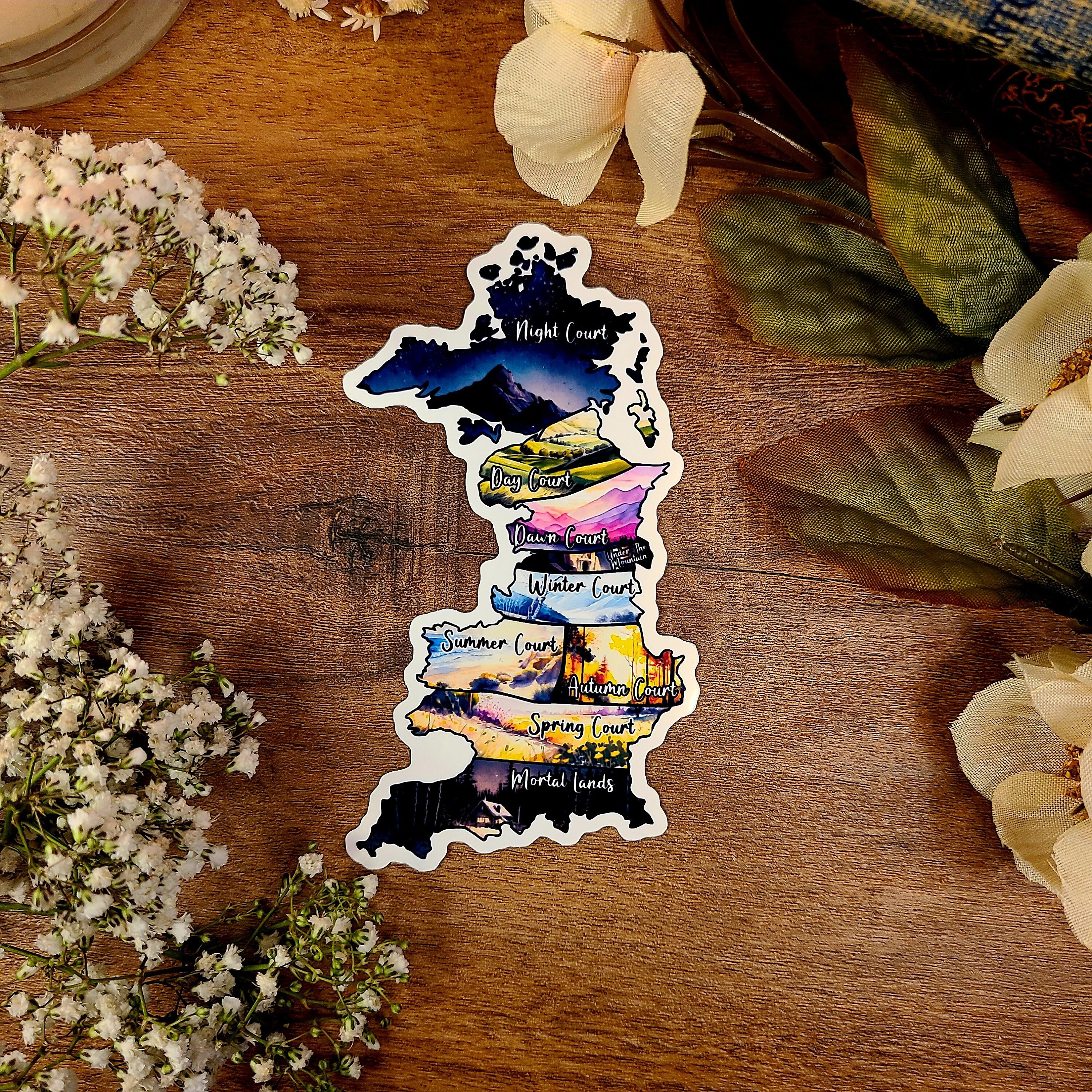 Prythian Map Sticker: A Court of Thorns and Roses Vinyl Decal - Etsy