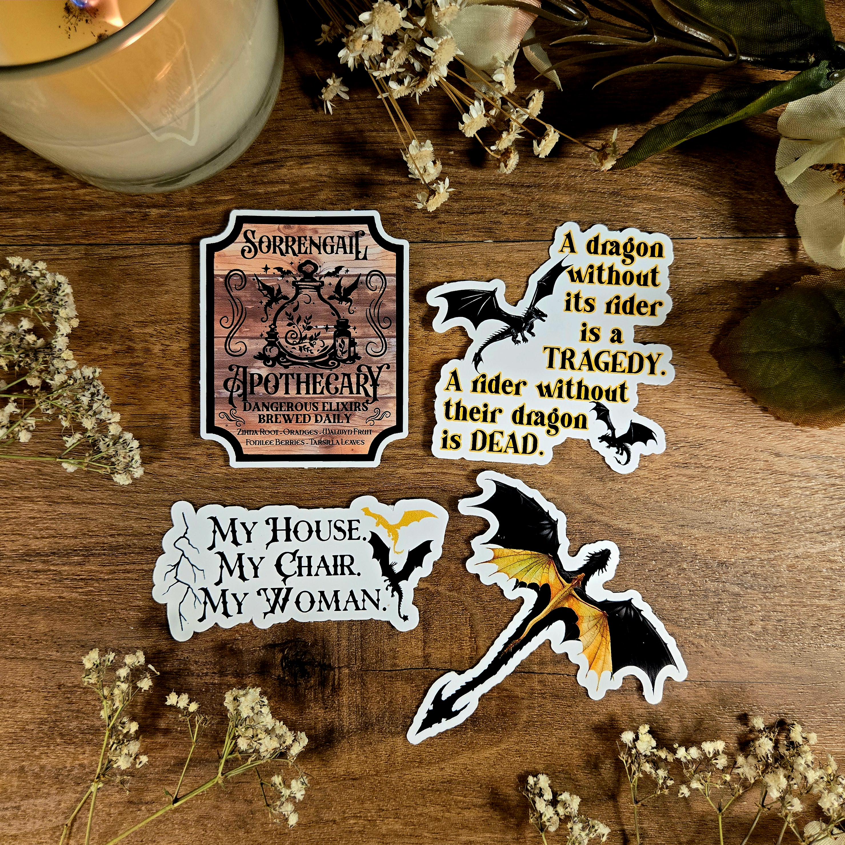 Fourth Wing Vinyl Sticker: Violet Sorrengail Dragon Relic - Etsy
