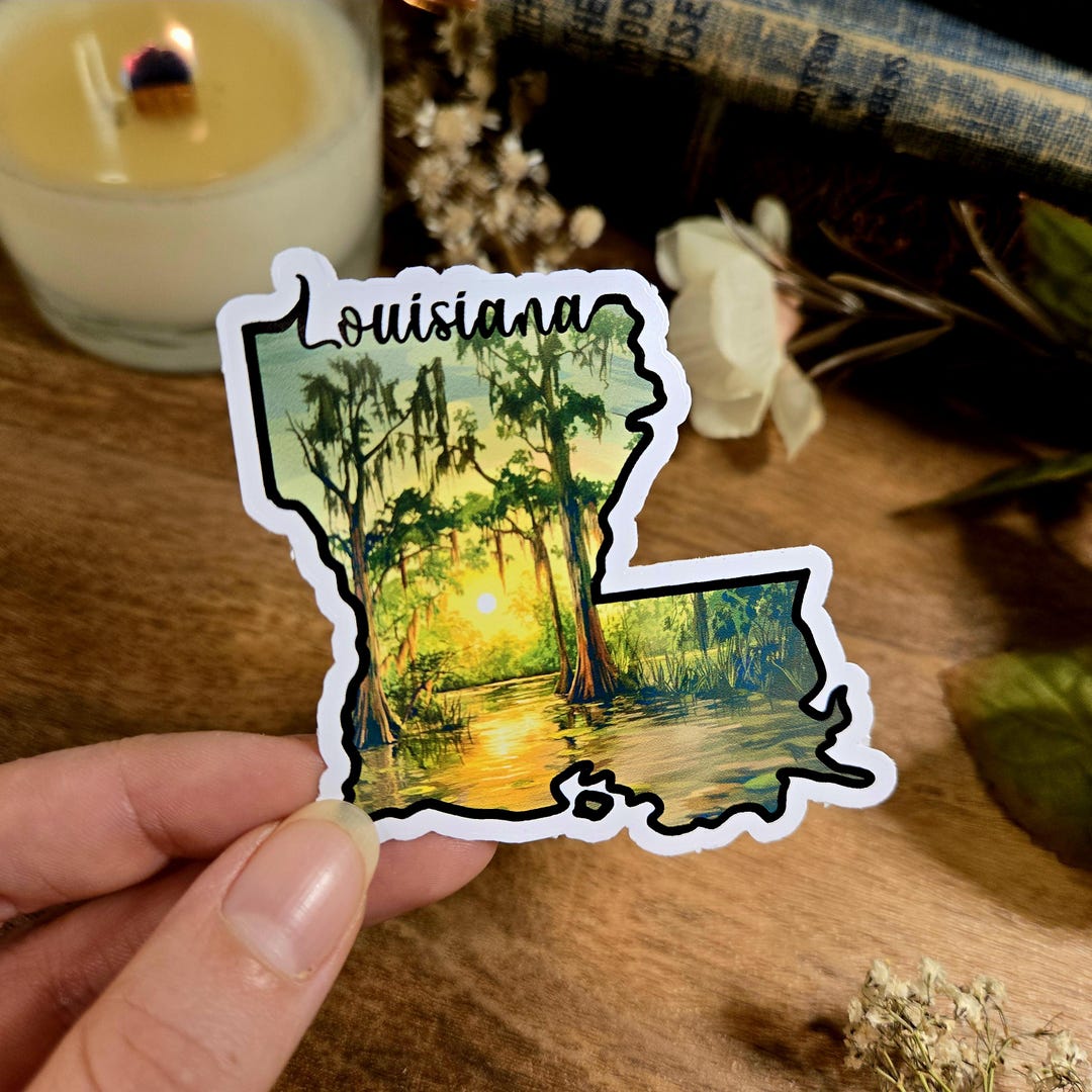 Louisiana State Landmark Vinyl Sticker - Etsy