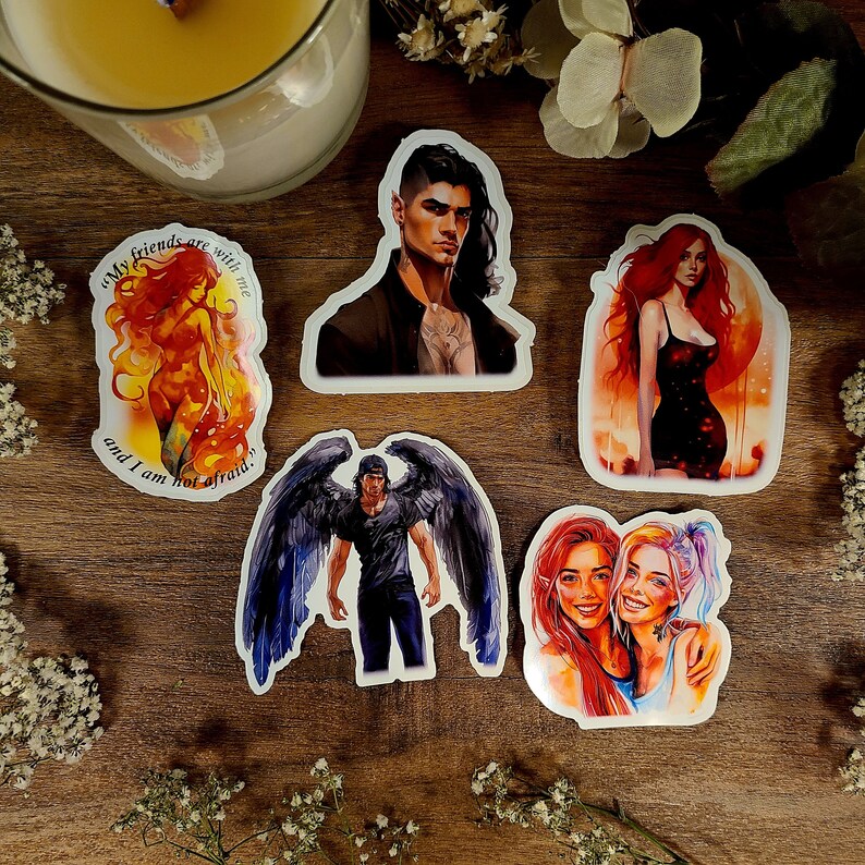 Crescent City Vinyl Sticker: Bryce Quinlan, Hunt Athalar, Ruhn Danaan ...
