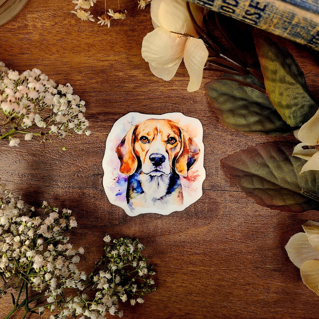 Beagle Dog, Fur Baby, Vinyl Sticker Decal - Etsy