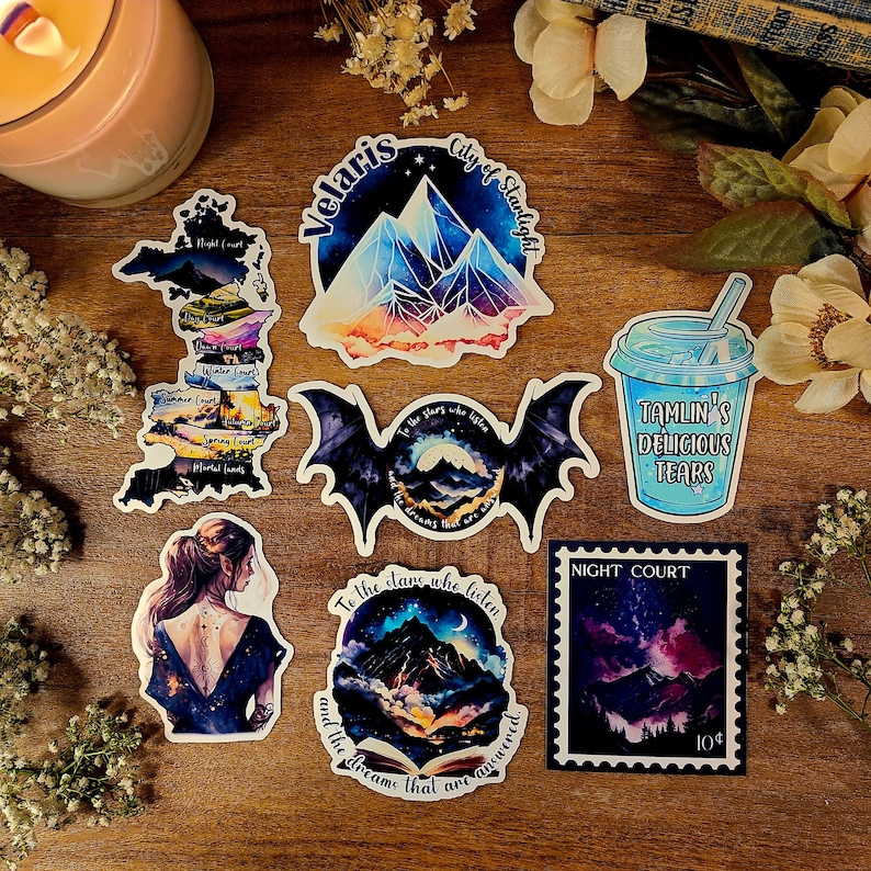 ACOTAR Vinyl Sticker Set: Night Court, Feyre, Rhysand Decals - Etsy