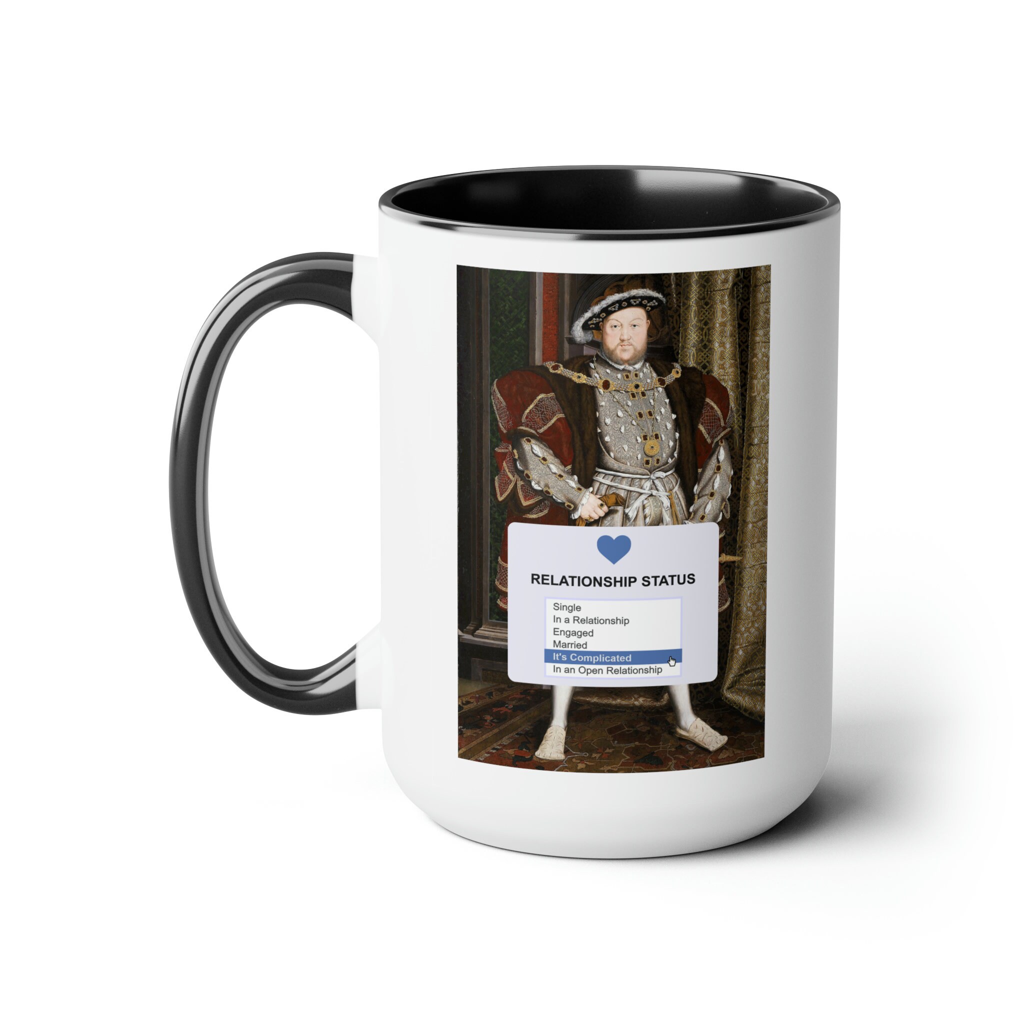 Henry VIII "it's Complicated" Relationship Status Coffee Mug - 15 Oz ...