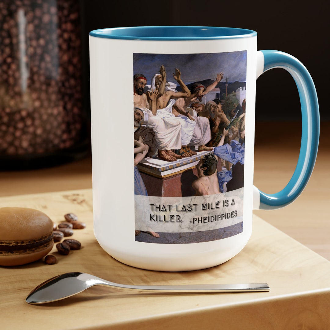 Pheidippides Marathon Mug – Funny Gift for Runners - Etsy