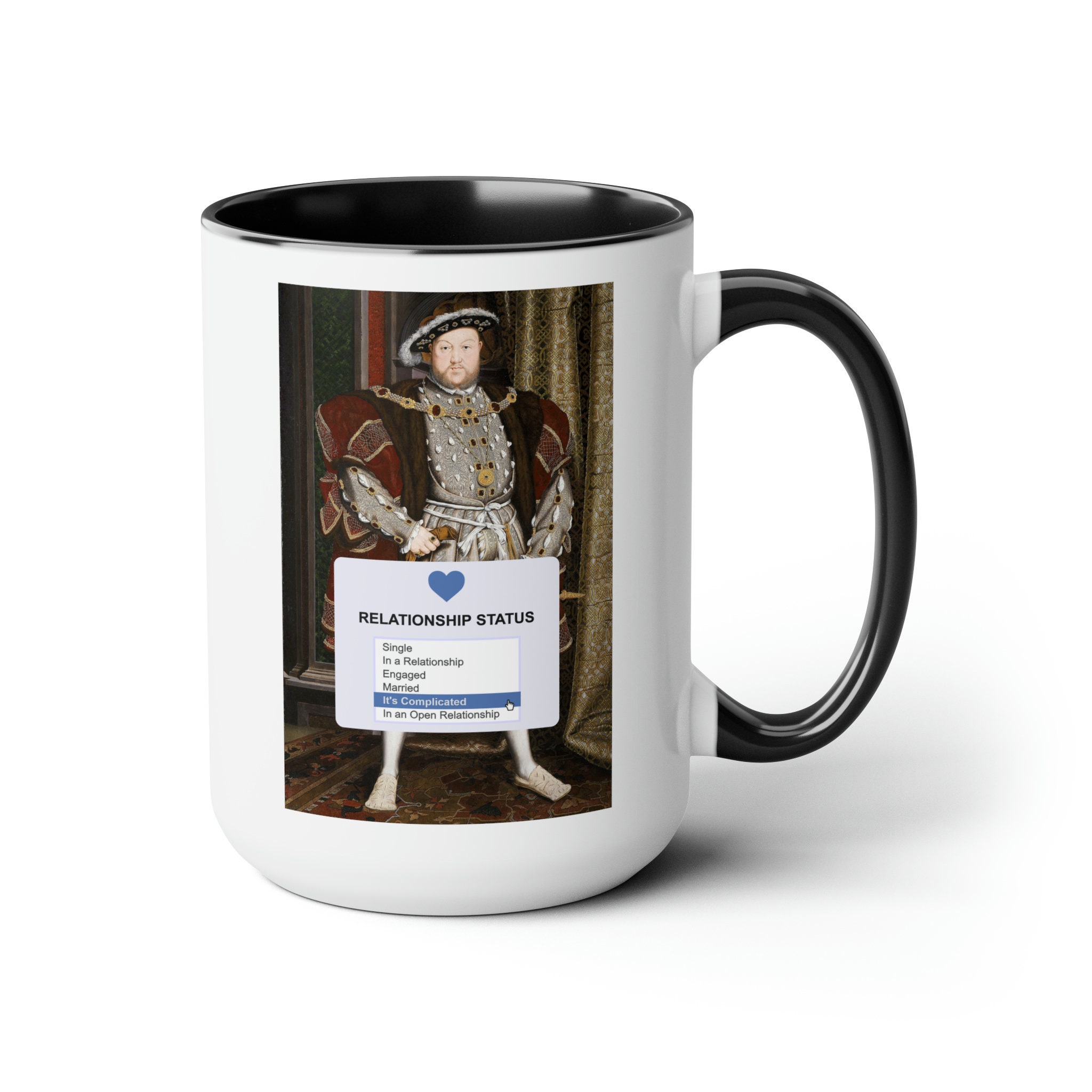 Henry VIII "it's Complicated" Relationship Status Coffee Mug - 15 Oz ...