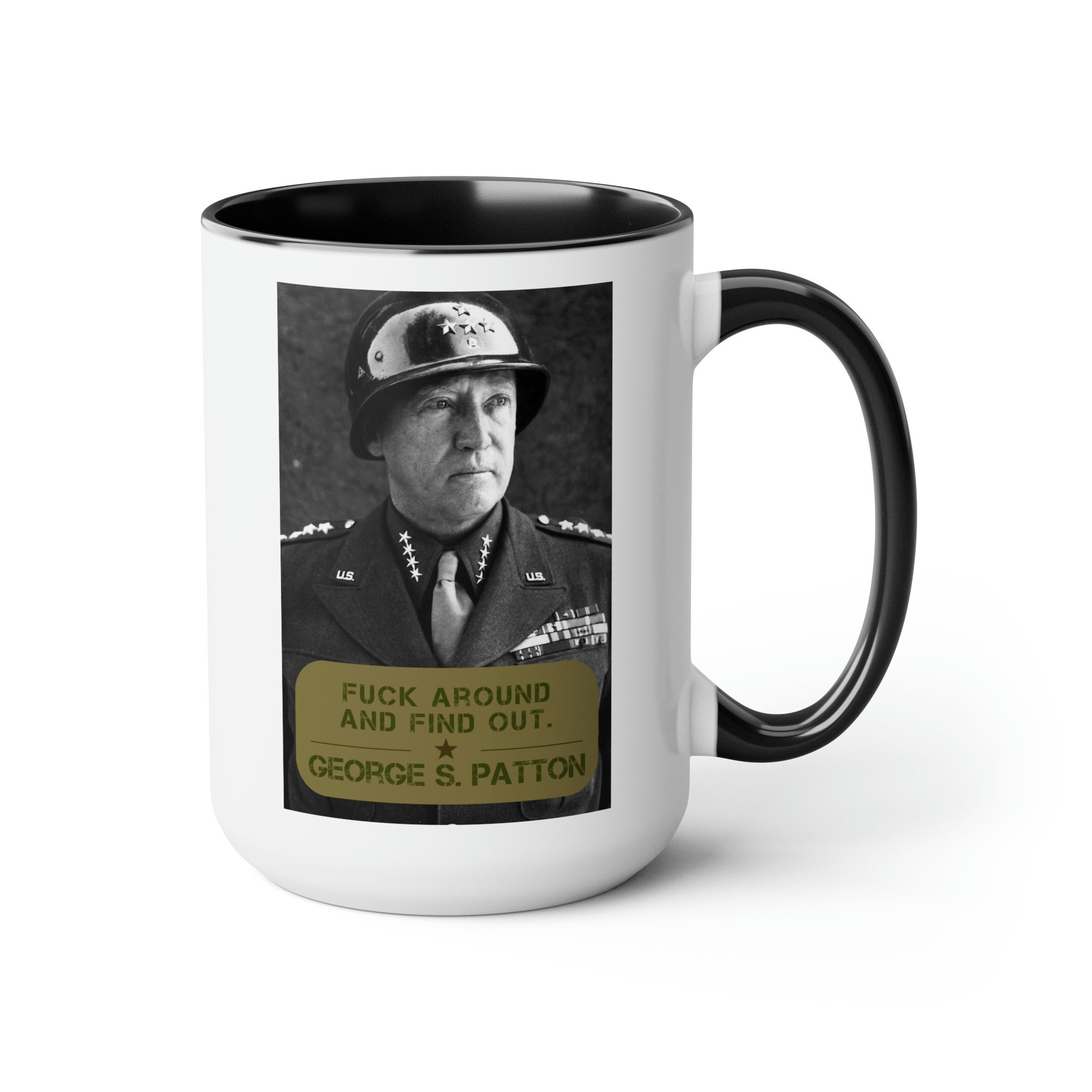 George S. Patton Ceramic Coffee Mug | Funny Military History Gift - Etsy