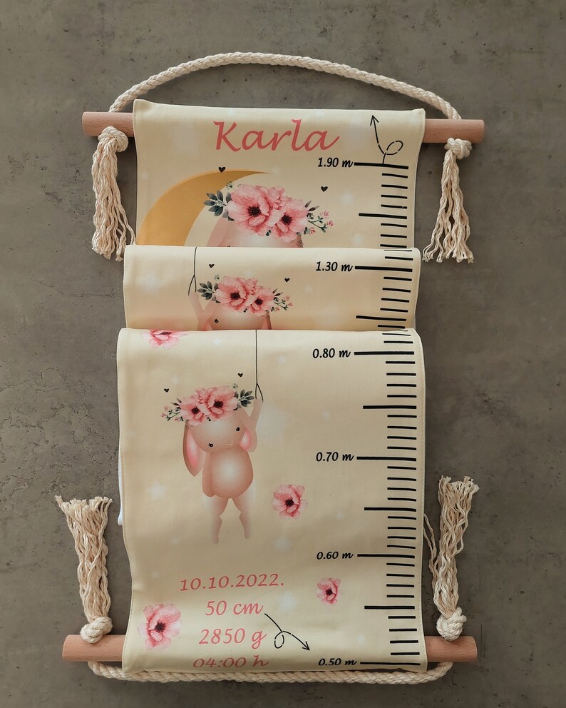 Height Chart, Height Ruler,personalized Growth Chart, Scandi Height ...