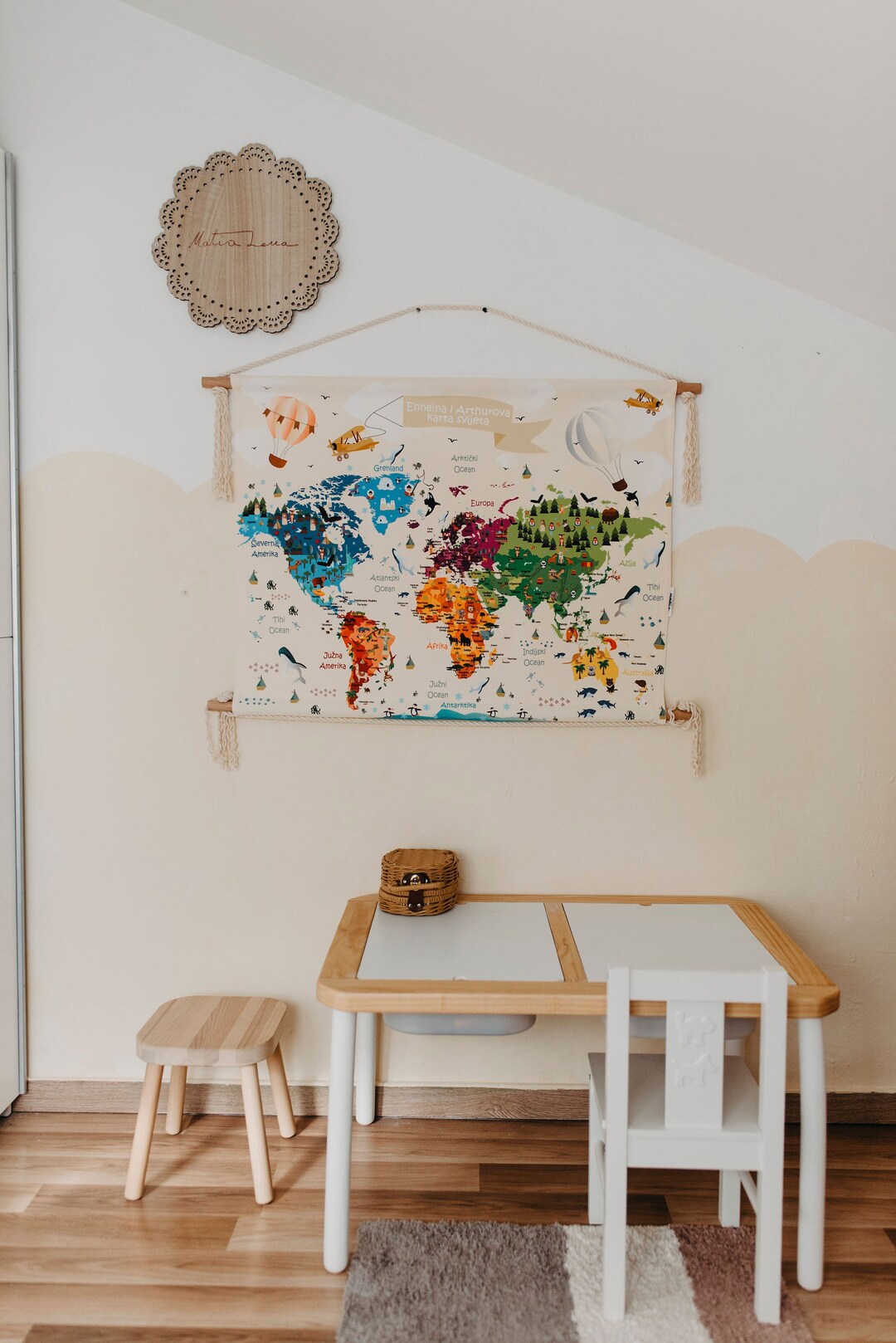 Color World Map-world Map Poster-large Wall Travel Map Print-detailed ...