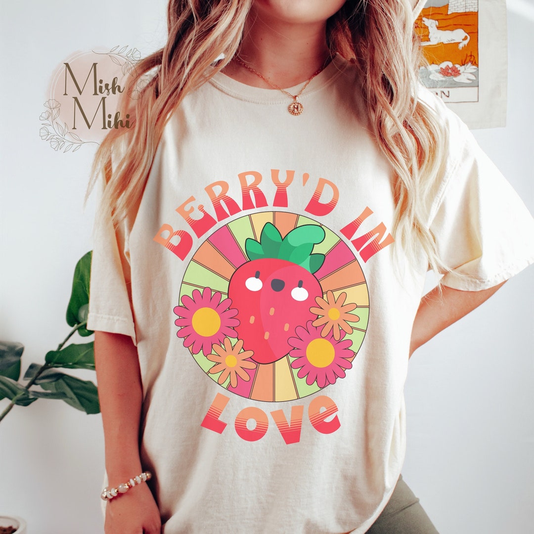 Cottagecore Strawberry Shirt, Retro Comfort Colors Strawberries Tshirt ...