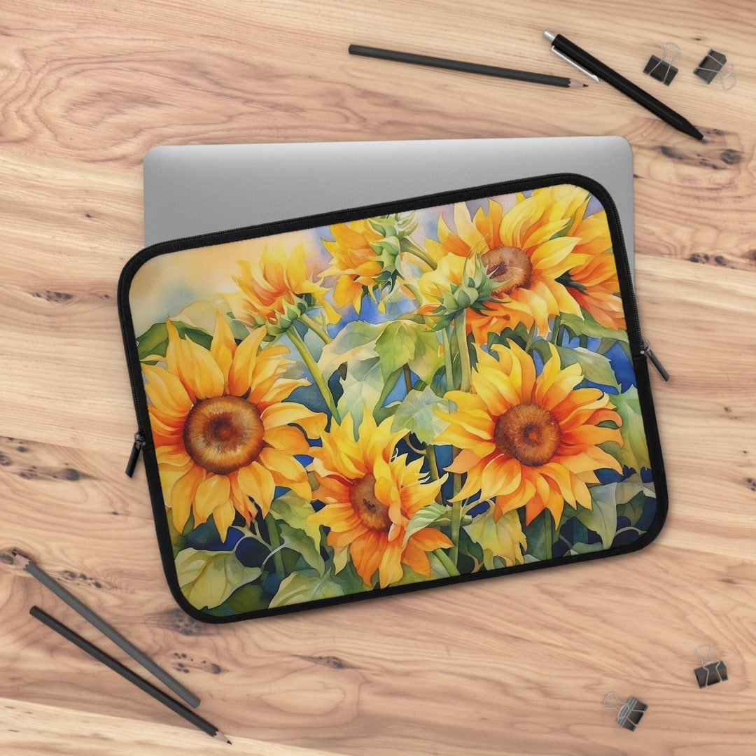 7"-17" Sunflower Laptop Sleeve - Laptop Bag, Flowers, Floral, Van Gogh ...