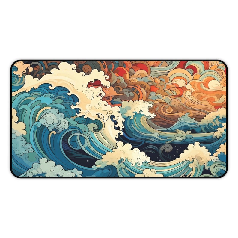 Ocean Waves Gaming Mouse Pad - Mouse Pad, Desk Mat, Great Wave off ...