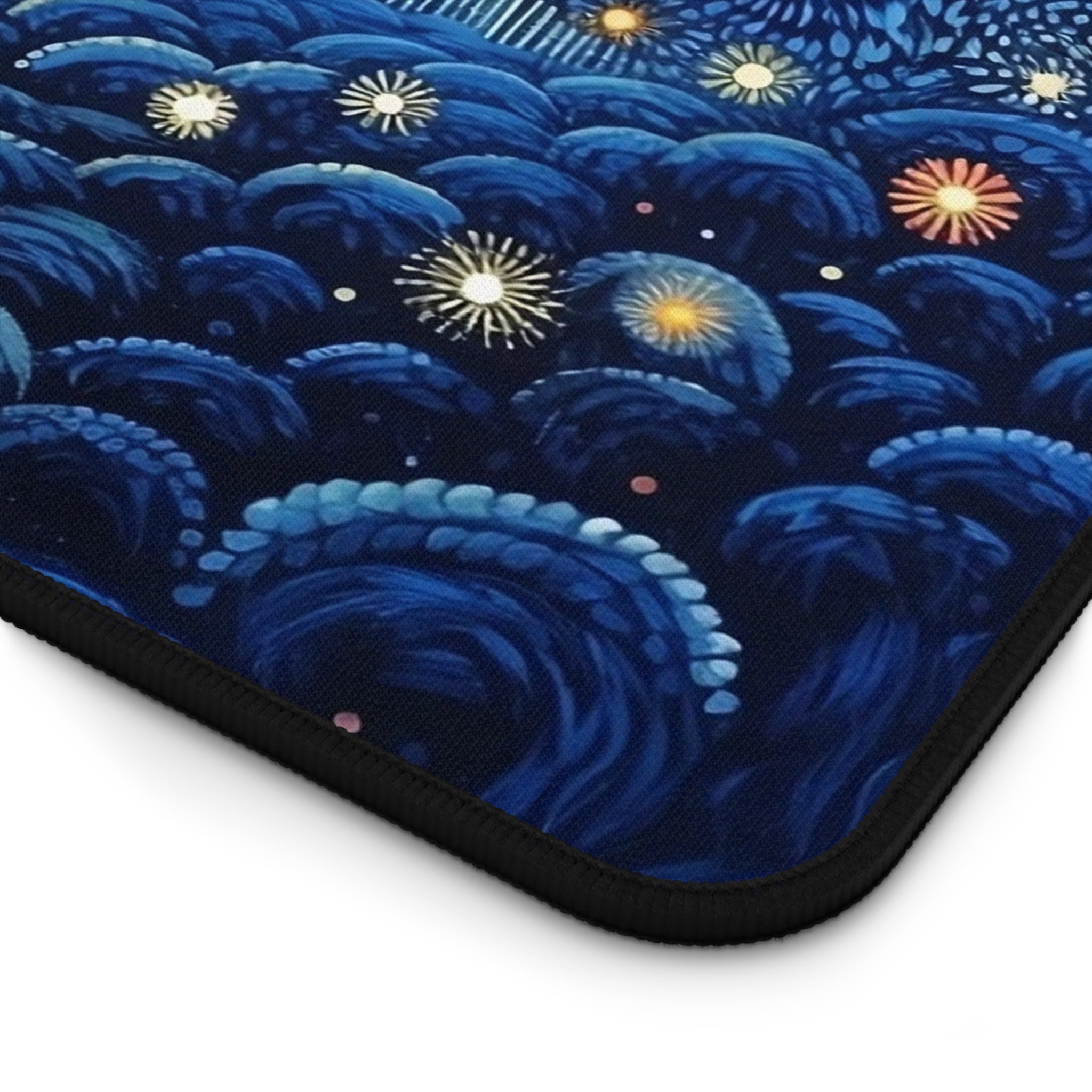 Blue Starry Night Inspired Desk Mat Gaming Mouse Pad Gaming - Etsy