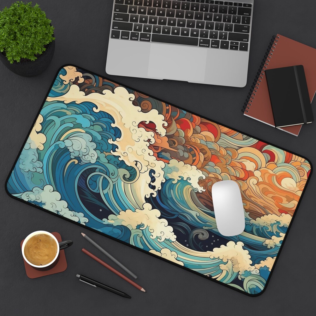 Ocean Waves Gaming Mouse Pad - Mouse Pad, Desk Mat, Great Wave off ...