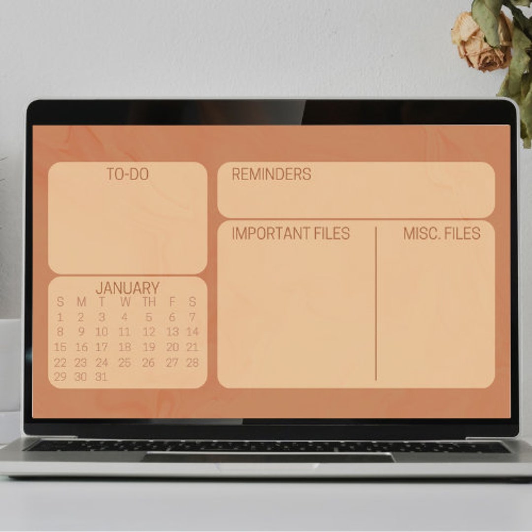 2023 Monthly Calendar Computer Wallpaper - Etsy