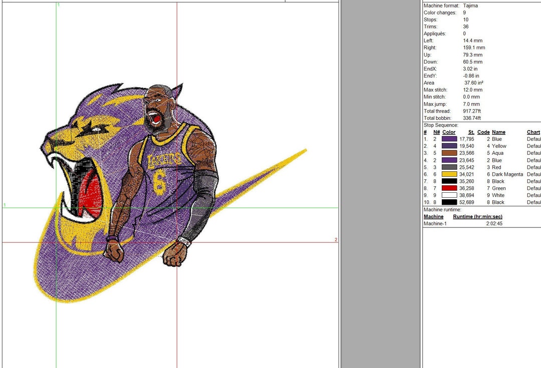 Lakers Embroidery Design - Etsy