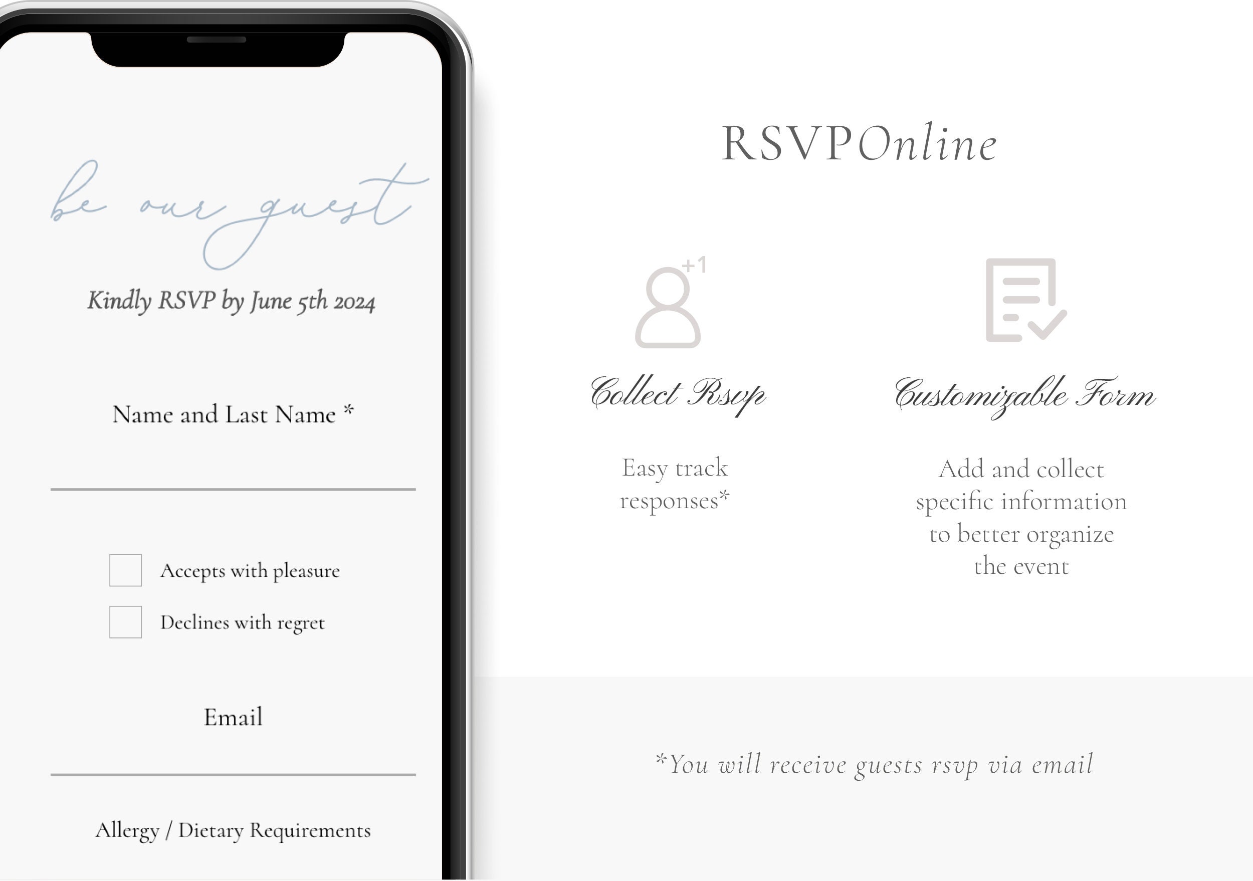 Watercolor Flowers Digital Wedding Invite and RSVP, Online Mini Wedding ...