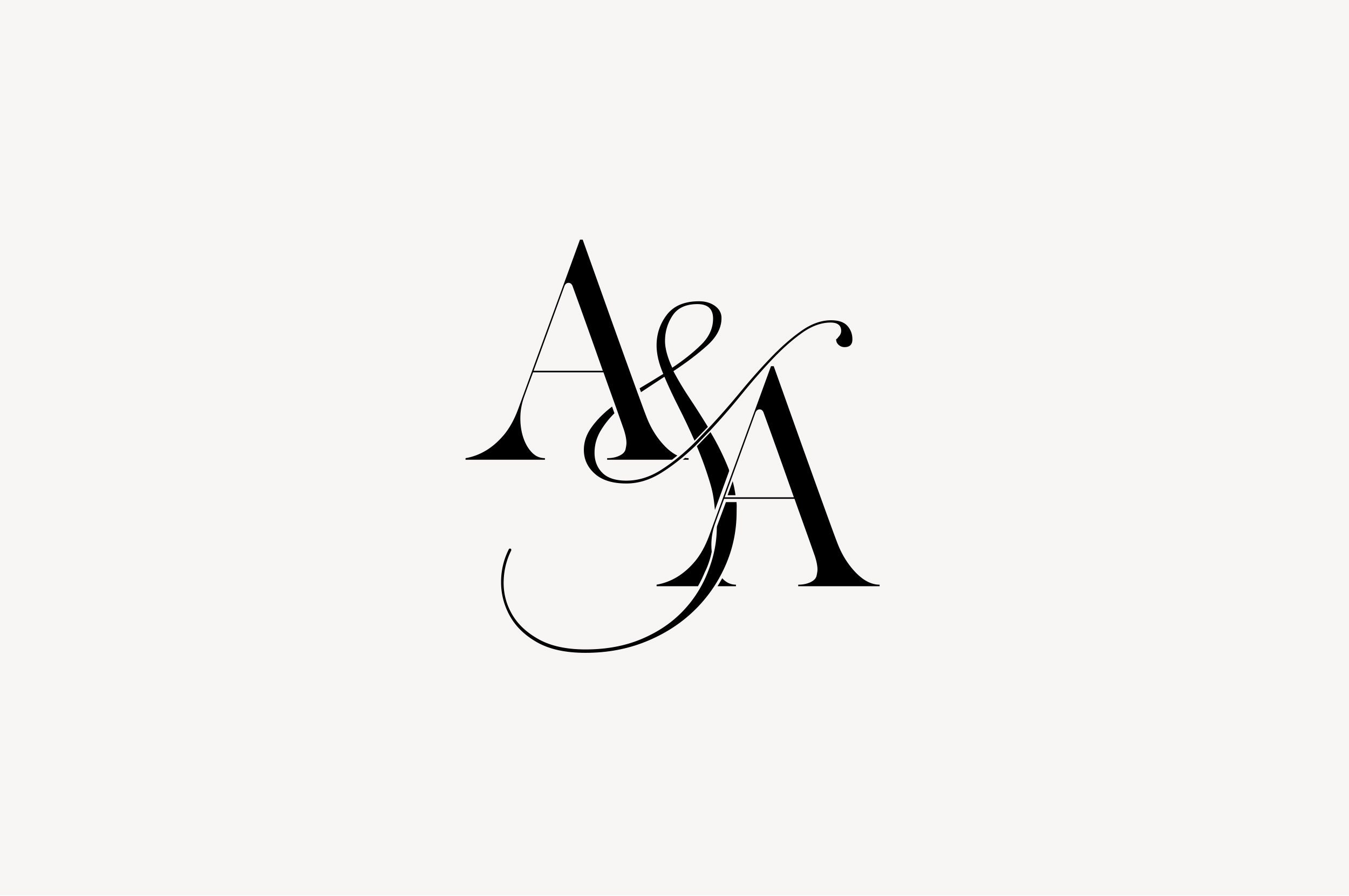 Modern Wedding Monogram, Premade Logo Design, Wedding Couple Logo ...