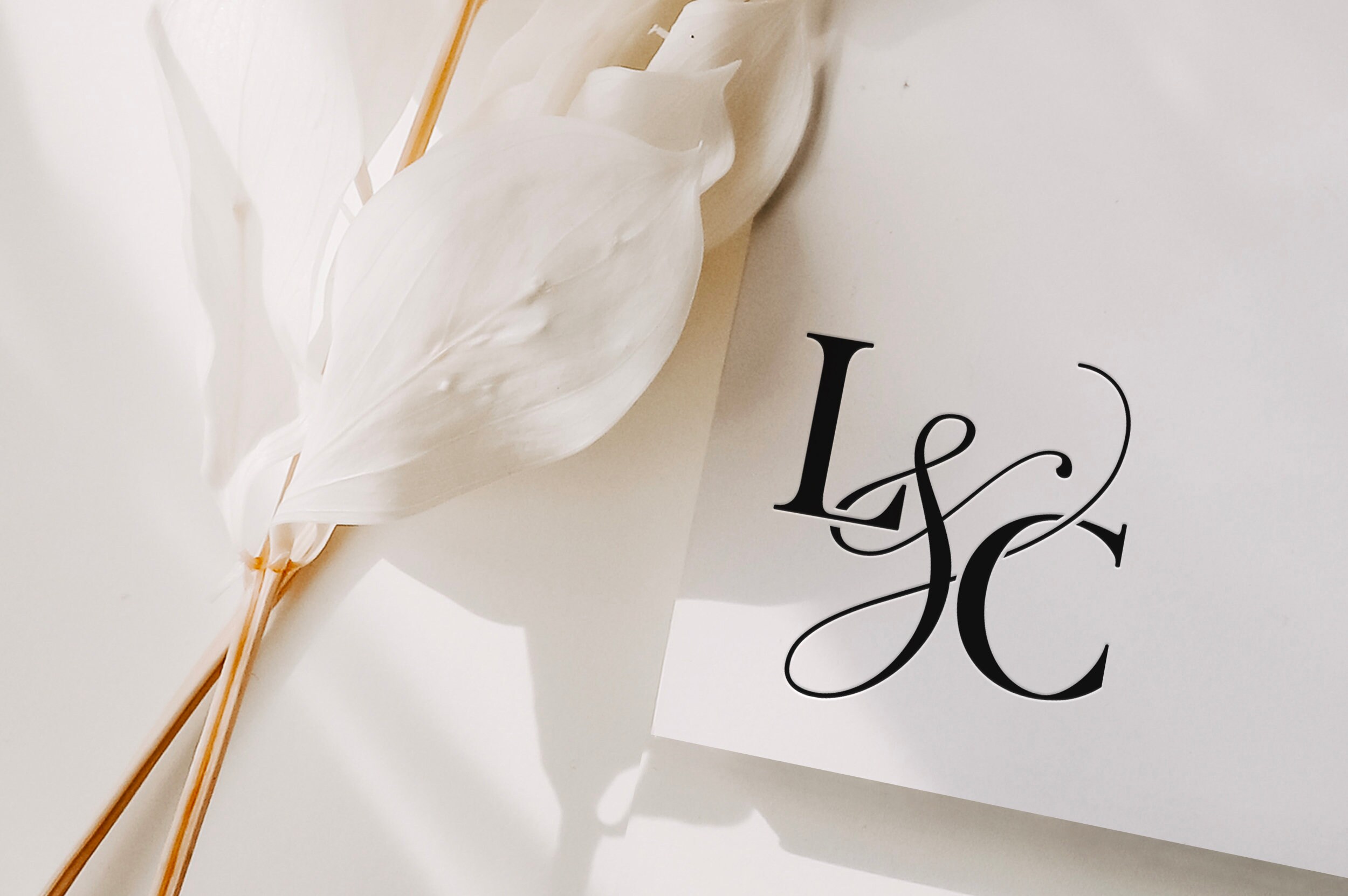 Modern Wedding Monogram Premade Logo Design Wedding Couple - Etsy