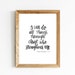Philippians 4:13 Bible Verse Prints, Digital Download, Hand Lettering ...