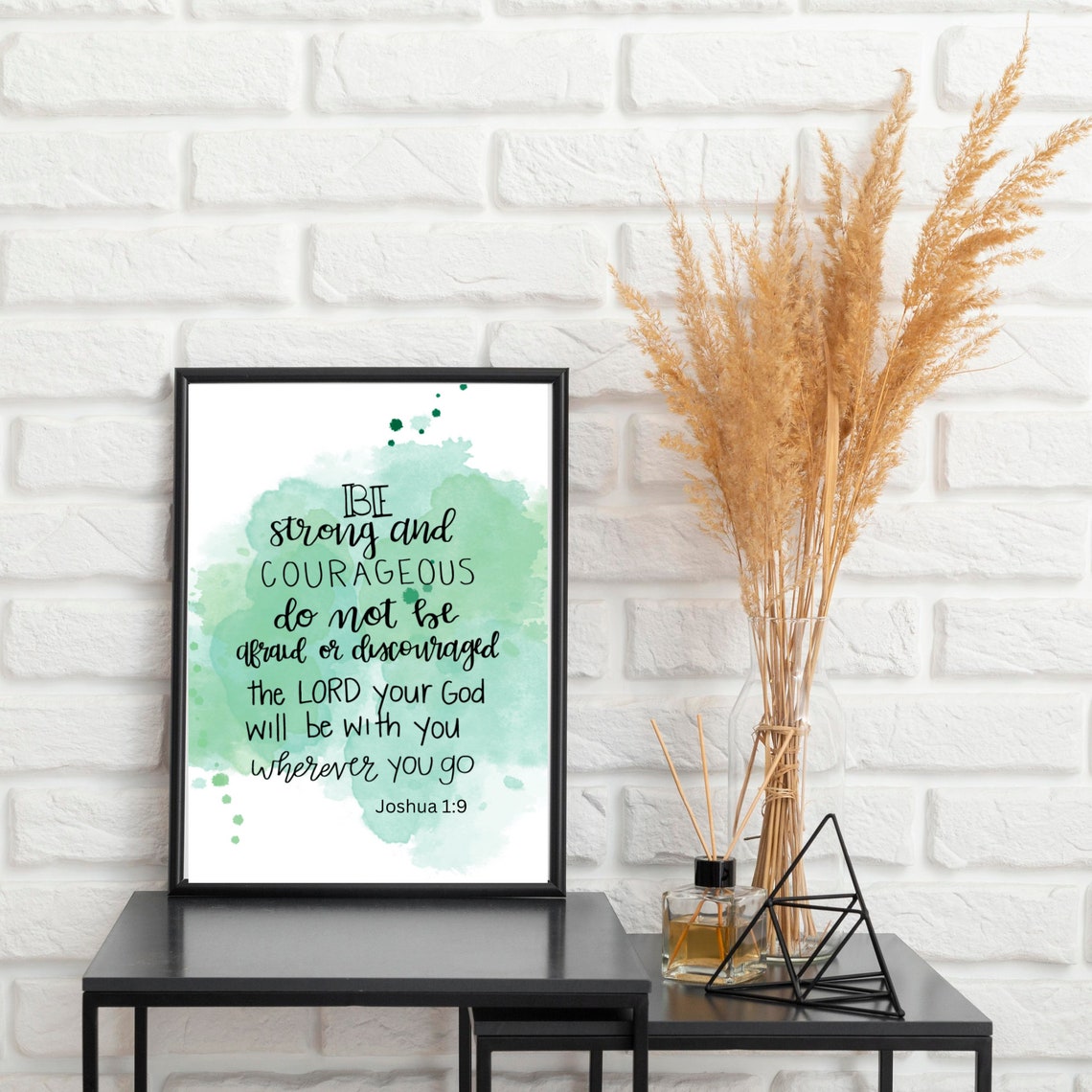 Joshua 1:9 Bible Verse Print, Digital Download, Calligraphy, Hand ...
