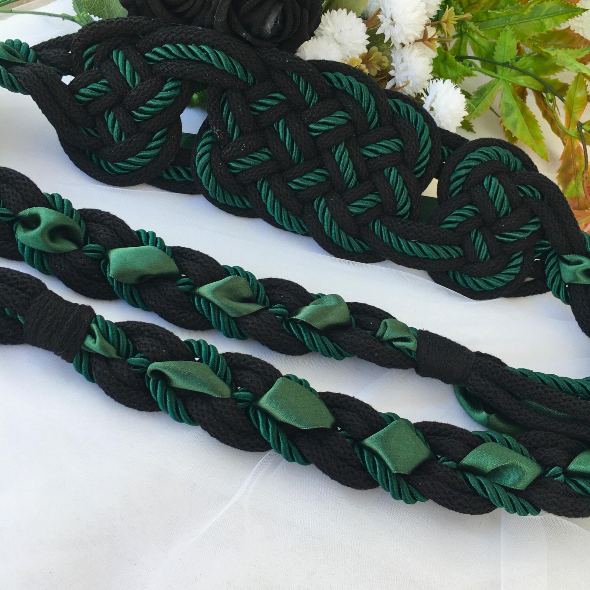 Handmade Gothic Handfasting, Wiccan Ceremony, Pagan Binding, Black and ...