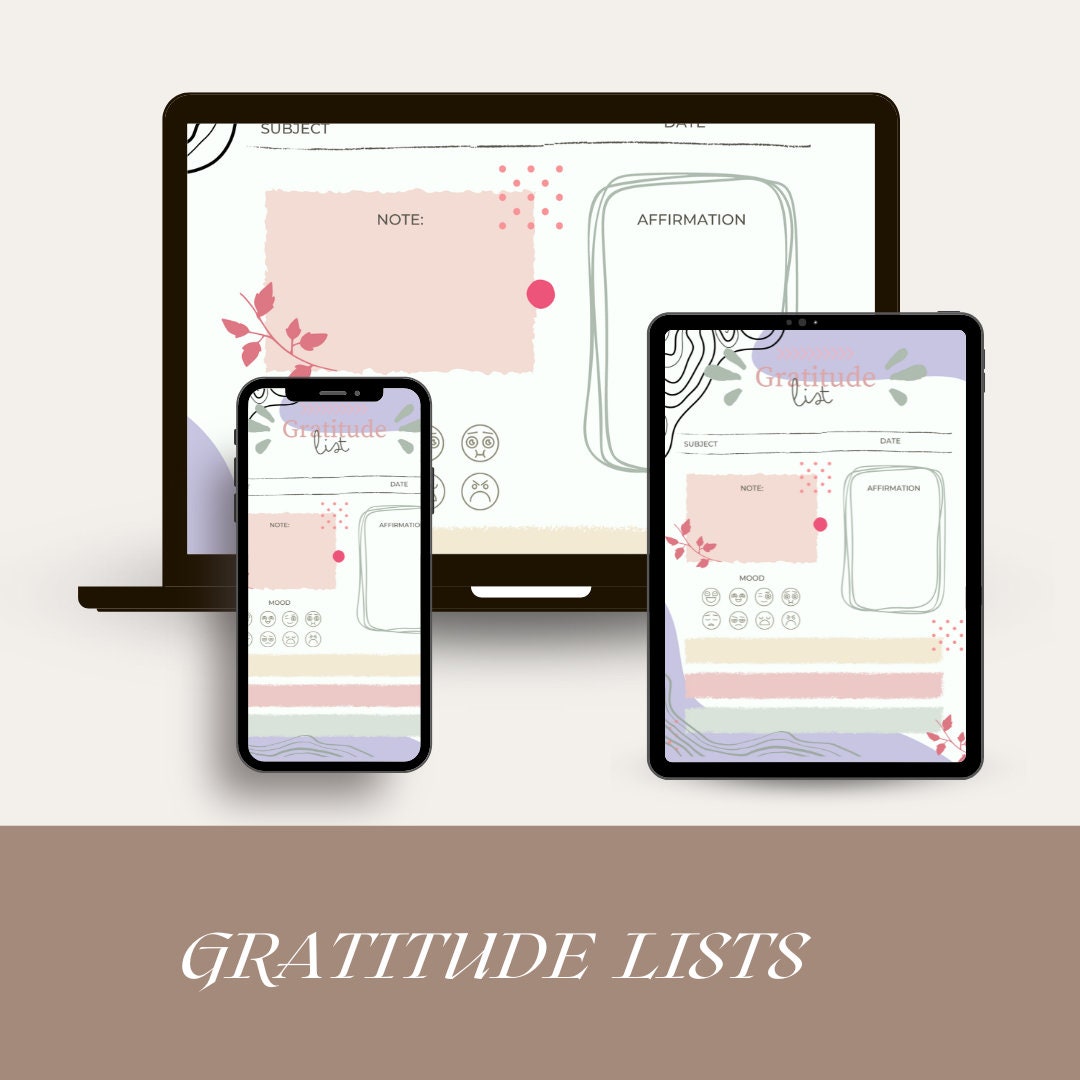 Weekly Gratitude List, Printable Gratitude List Worksheet, Printable ...