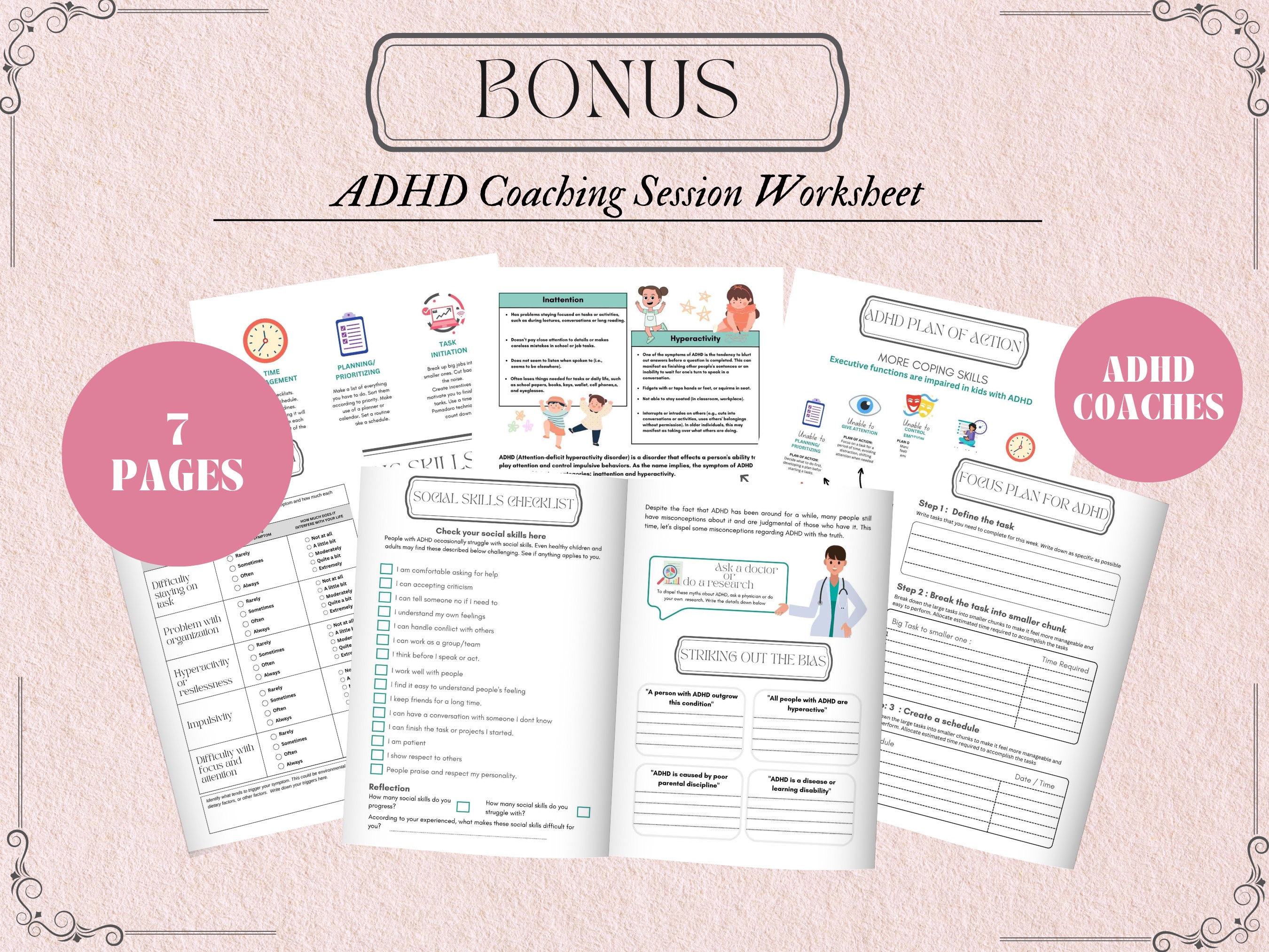 ADHD COACHING COURSE Done for You Workbook, Coaching Program for Life ...