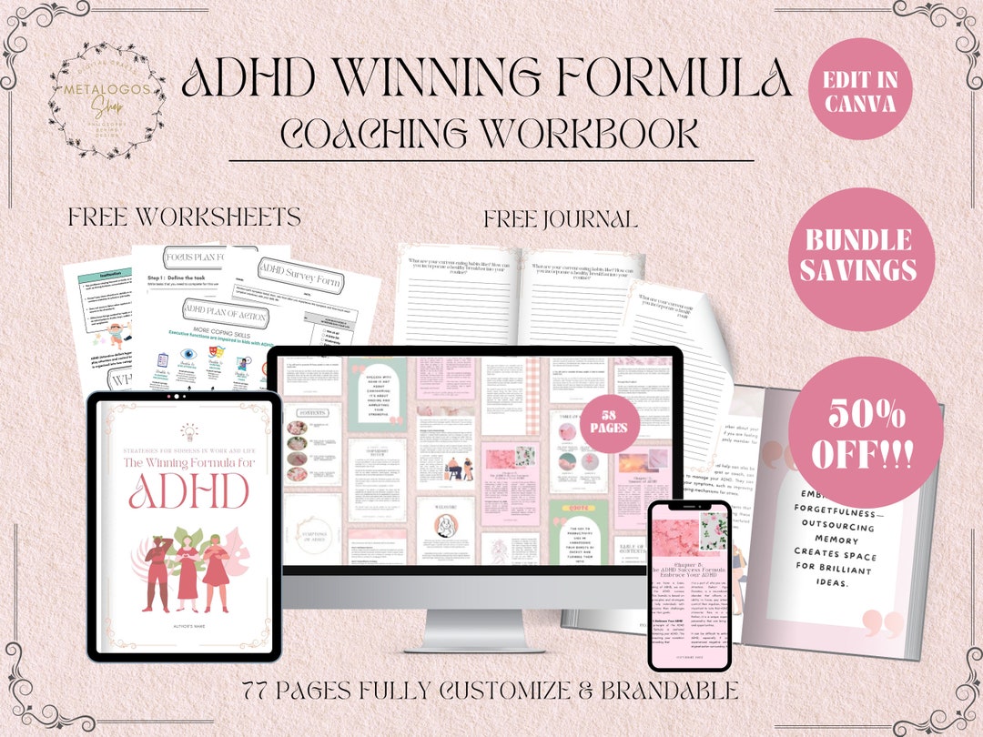 ADHD COACHING COURSE Done for You Workbook, Coaching Program for Life ...
