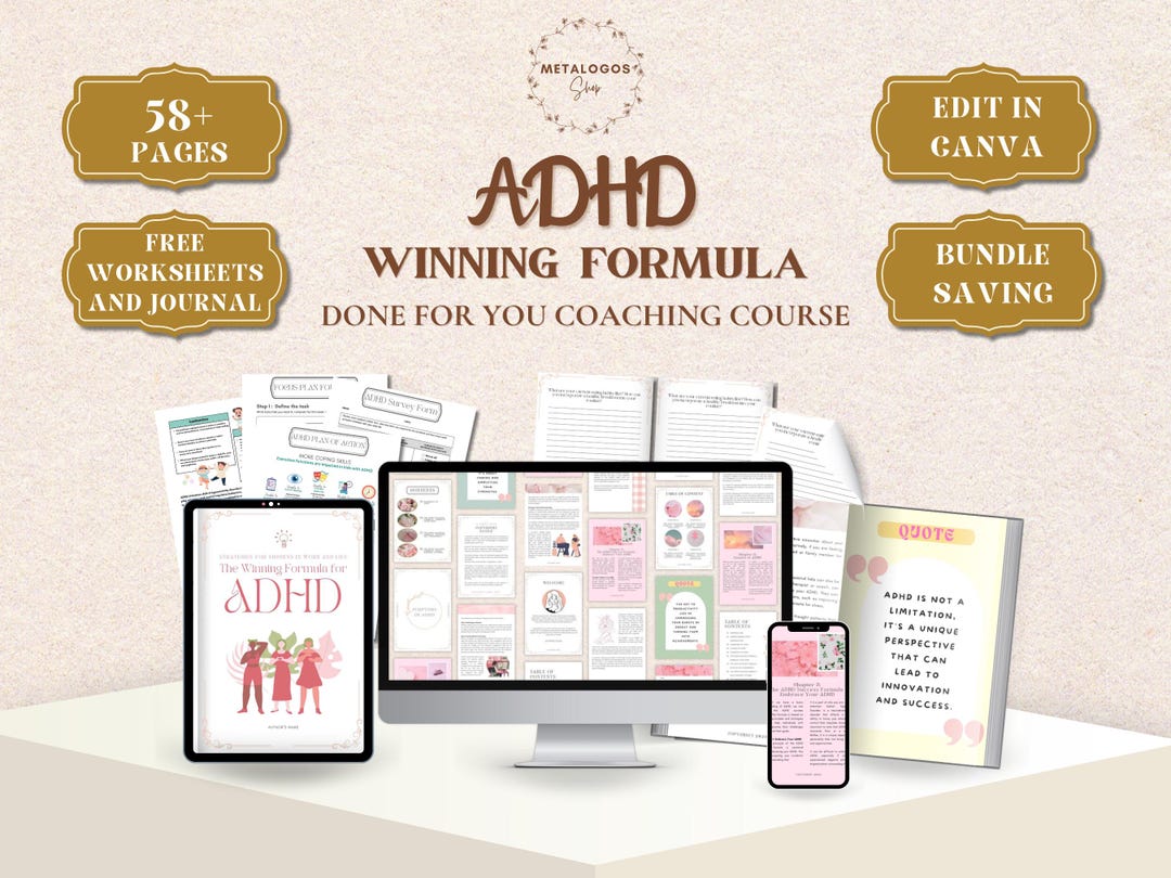 ADHD COACHING COURSE | Done for You Workbook, Coaching Program for Life ...