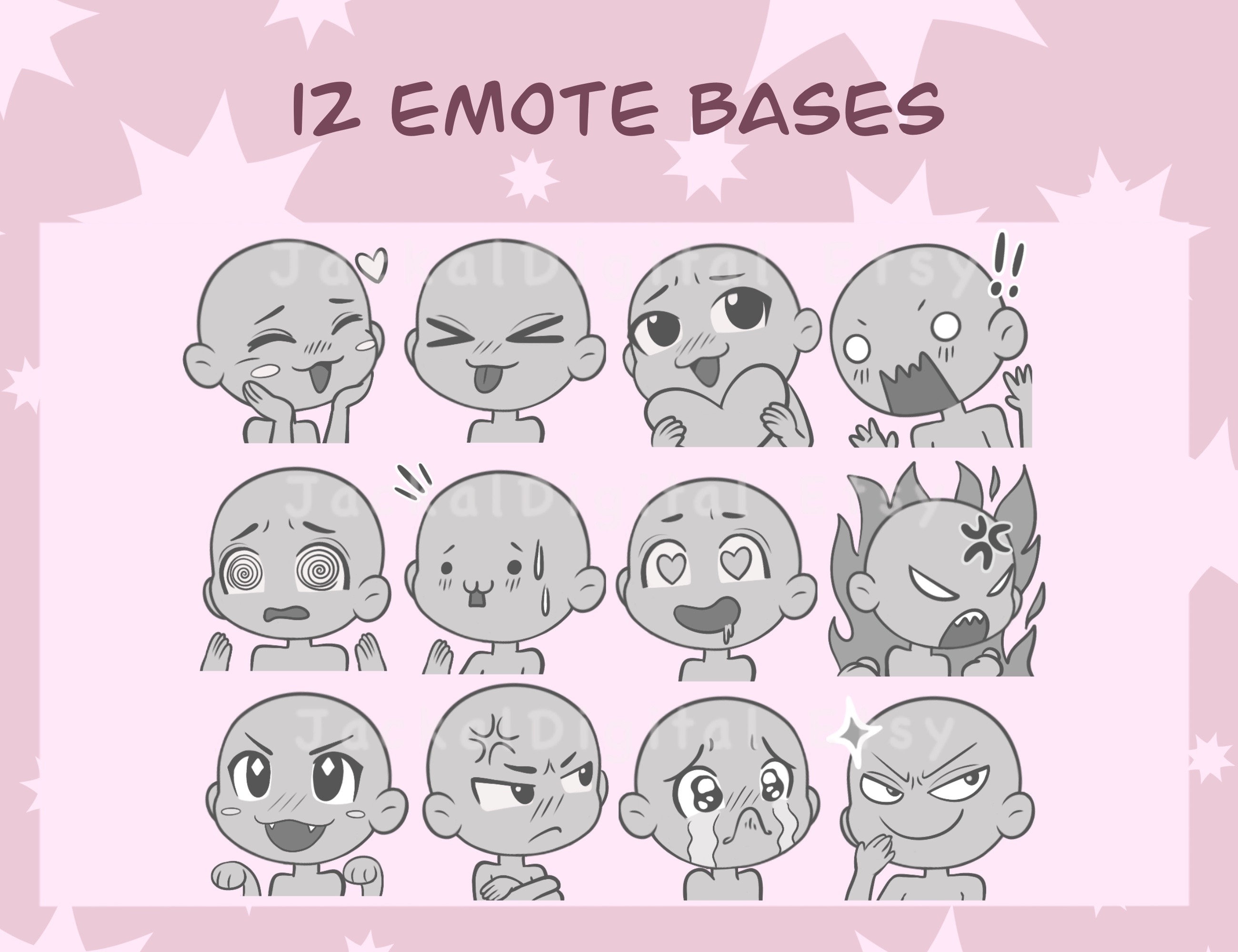 Chibi Base Twitch Emotes Discord Icons Customize Emotes Etsy 