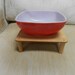 Vintage Pyrex Red Square Nesting Bowl Primary Colors Hostess Bowl 2 1/2 ...