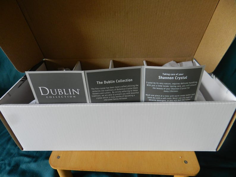 Godinger Dublin Irish Coffee Mugs - Set of 4 NIB Crystal 6oz Barware ...