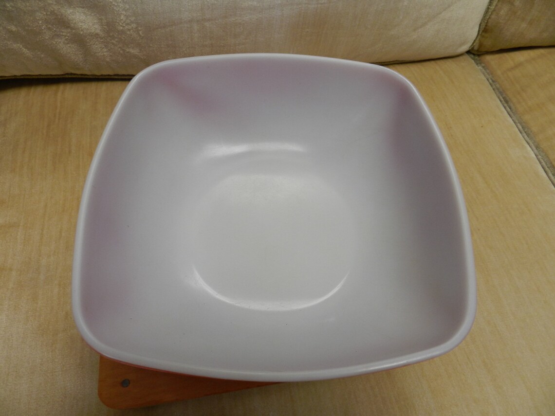 Vintage Pyrex Red Square Nesting Bowl Primary Colors Hostess Bowl 2 1/2 ...